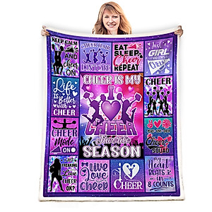 NTMANON Gifts for Cheerleaders,Cheerleader Blanket Gifts for Girls,Cheerleader Gifts Blanket,Cheer Gifts for Cheerleaders,Cheerleading Gift Ideas,Cheer Coach Gift,Cheerleader Gift for Girls 50" × 60"