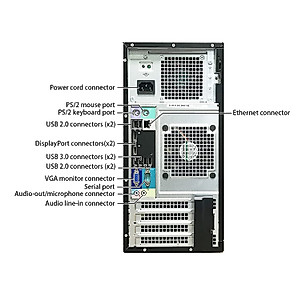 Dell Gaming PC Tower Desktop Computer - GeForce GTX 1650 4GB GDDR5, Core i7 16GB RAM, 256GB SSD Hard Drive, HDMI, Keyboard & Mouse, USB WiFi, Windows 10 Pro 64-bit(Renewed)
