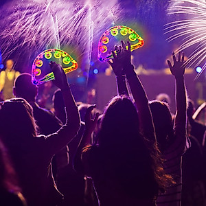 Aywewii LED Tambourine, Light Up Toys Handheld Musical Flashing Tamborine Autism Toys Party Supplies for Birthday Anniversaries Gifts for Kids Adults Teens