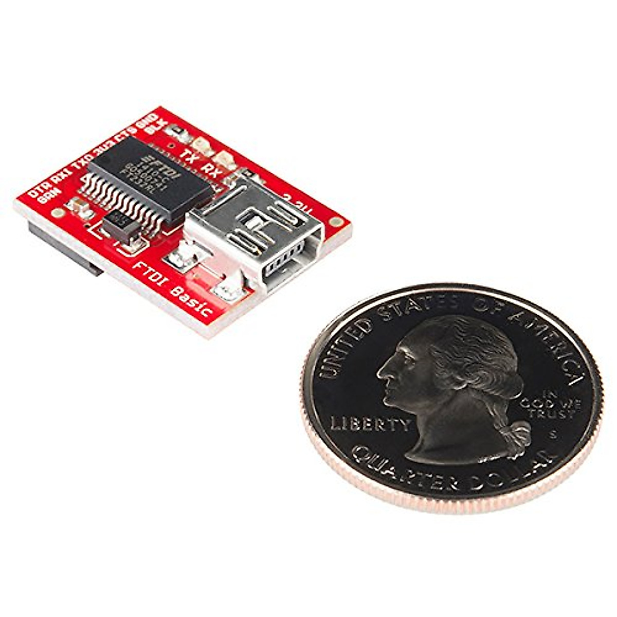 SparkFun FTDI Basic Breakout - 3.3V Development Tool with USB Mini-B Connector Save Space and Money in Your DIY Electronics Projects Pinout of This Board Matches The FTDI Cable