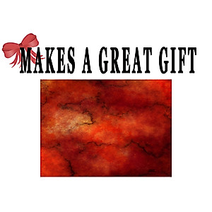 Dark Red and Orange Marbled Stone Pattern Textured Marble Art Kitchen Glass Cutting Board Modern Decorative Gift Abstract Wavy Contrast Design