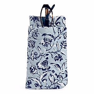 Vera Bradley Women's Cotton Double Glasses Case, Perennials Gray - Recycled Cotton, One Size