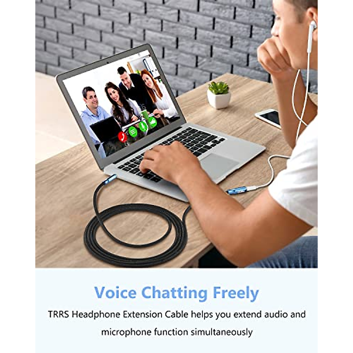 MillSO Headphone Extension Cable 3.5mm Male to Female 4 Pole TRRS Extension Cable [Nylon Braid] Stereo Aux Extension Cable Audio Cord Extender for PC, Smartphone, Speaker - Young Series (4ft/1.2m)