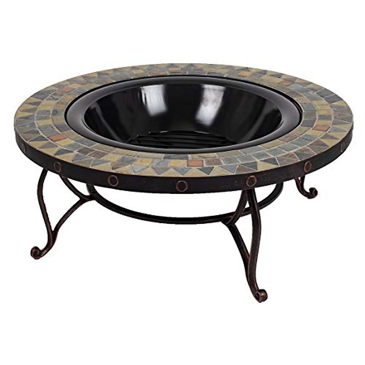 Pleasant Hearth OFW707RI fire Pit, Rubbed Bronze