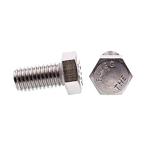 Prime-Line 9060341 Hex Bolts, 1/2 In.-13 X 1 In., Grade 304 Stainless Steel (25 Pack)