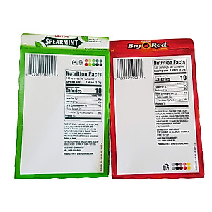 Doublemint, Spearmint, Juicy Fruit, Big Red, Winterfresh Chewing Gum - 4 Packs of Each - Fresh Variety Assortment 20 Total Packs of Gum