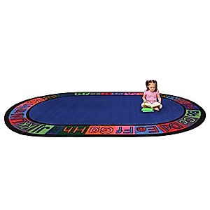 KidCarpet.com Alpha Circle Time ABC Rug Bright, 7'6" x 12' Oval