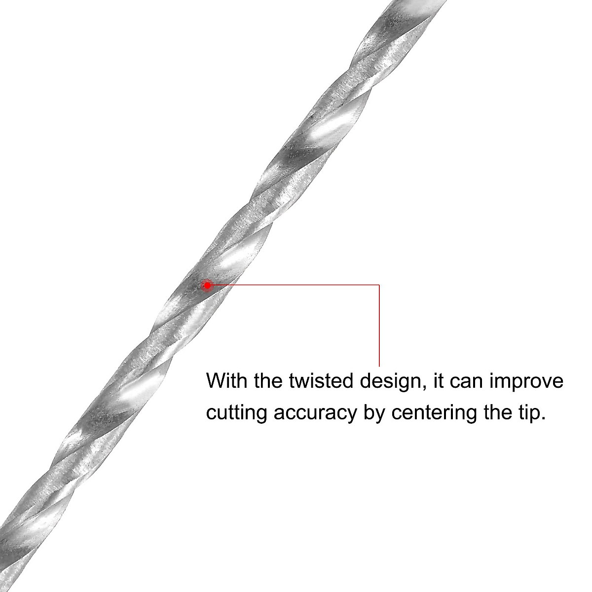 uxcell HSS(High Speed Steel) Extra Long Twist Drill Bits, 2.5mm Drill Diameter 160mm Length for Hardened Metal Woodwork Plastic Aluminum Alloy 2 Pcs