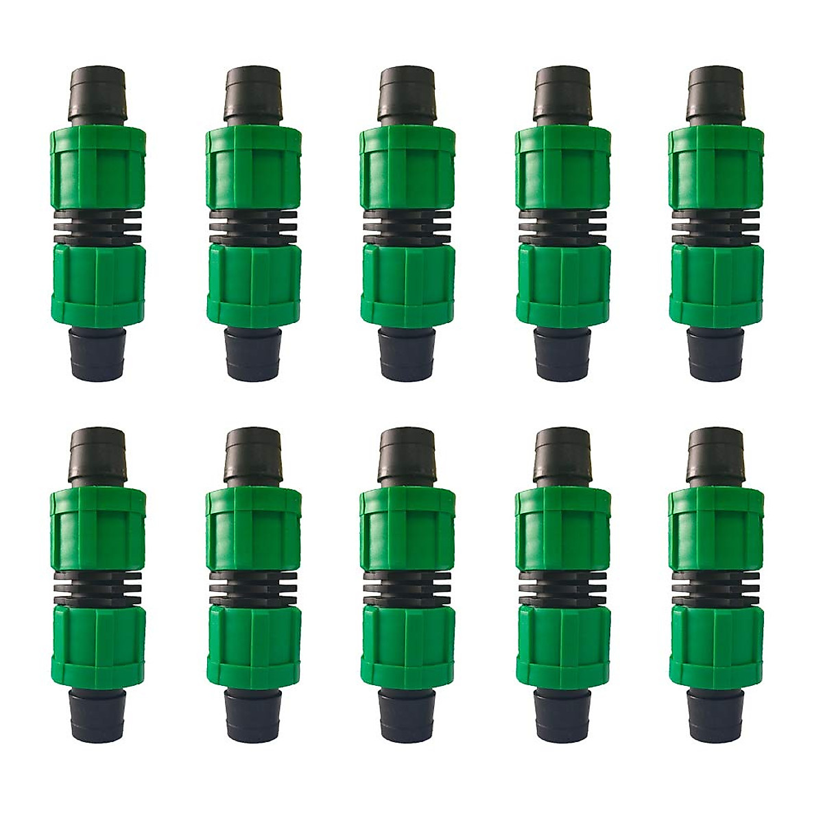 Alovexiong 10 Pieces Drip Irrigation Coupling, 5/8 Inch Universal Connector Drip Tubing Fittings, Compatible with Most 16-17 mm Drip Tape AG Tubing Drip or Sprinkler Systems