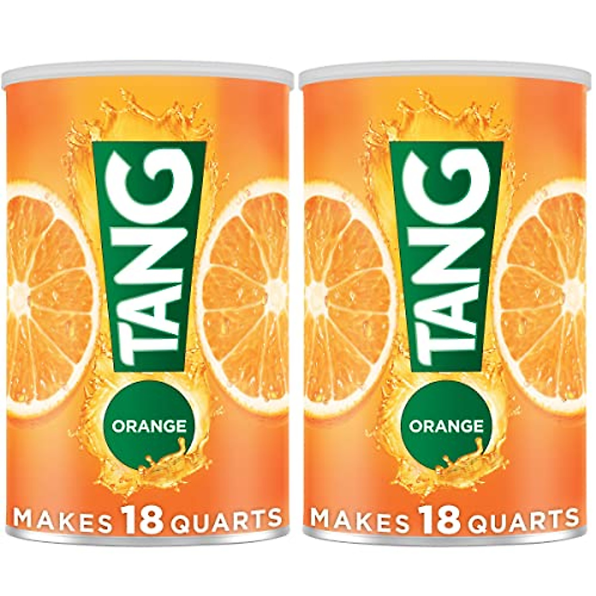 Tang Jumbo Orange Naturally Flavored Powdered Drink Mix 58.9 oz(Pack of 2)