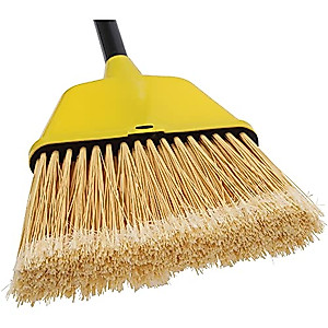 Genuine Joe GJO58562 Lightweight Manual Angle Broom, 7" Bristles , Yellow