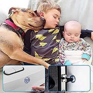 Cabinet Bumper Pads 8 Packs, Clear Adhesive Bumper Pads, Door Stopper Wall Protector, xuenair Rubber Bumper Feet, Adhesive Door Knob Bumper for Wall Fridge Door Stopper