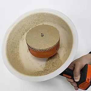 Hole Saw Dust Bowl, Drill Dust Bowl, Overhead Drilling Dust Cover, Dust Collector for Installing Recessed Ceiling Lights and other Drilling Works -Not Including Hole Saw and Drill Driver (White)