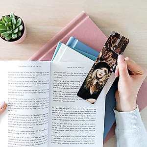 Bookmarks Metal Ruler Nicks Reading Singer Tassels Bookography Measure Bookworm for Book Bibliophile Gift Reading Christmas Ornament Markers