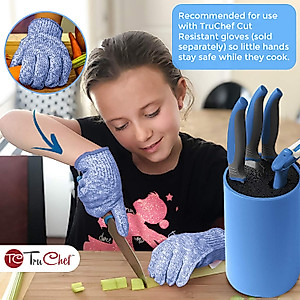 TruChef Kids Knife Set For Cooking and Kids Cut Resistant Gloves (Small) Bundle