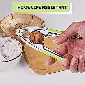 Nut Cracker, Nutcracker, Seafood Tools, Walnut Cracker for All Nuts, Heavy Duty Shell Cracker with 2 PCS Forks/Picks, Lobster Crab Crackers with Non-slip Handle 