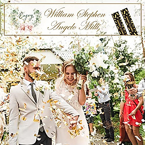 Party Poppers Confetti Shooters BOHOPOP Confetti Cannons 5 Packs (Gold) Confetti Popper Air Powered for Birthday, Wedding,Graduation, New Years Eve, Photos or Any Other Celebration With Party Poppers…