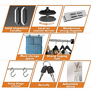 METALTIGER Office Metal Cabinet- Metal Storage Locker with Locking Doors, Steel Gym Lockable Cabinet (72" Wardrobe Key, Black)