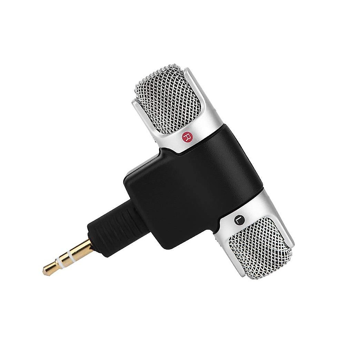 Mini Stereo Microphone for PC Laptop MD Camera, Directional Condenser Flexible Microphone Vlogging Microphone with 3.5mm Gold-Plating Plug