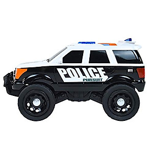 Sunny Days Entertainment Large Police Car – Lights and Sounds Vehicle with Motorized Drive and Soft Grip Tires | Rescue SUV Patrol Toy for Kids – Maxx Action