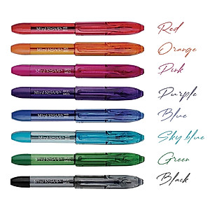 RSVP 8 Mini Pens Ballpoint Pocket Pen Includes a Keyring and Lanyard necklace