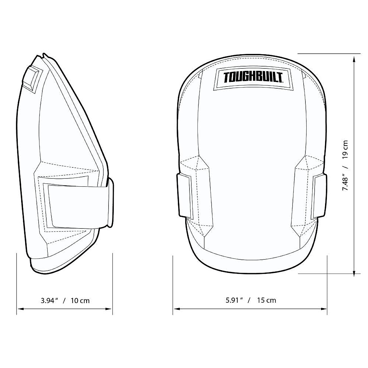 ToughBuilt - 2-in-1 Ultra-Lightweight Knee Pads with Removable Outer-Shell - (TB-KP-101)