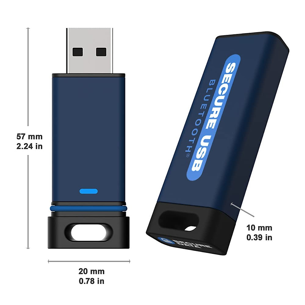 SecureData 64GB SecureUSB BT Encrypted Flash Drive with Wireless Authentication