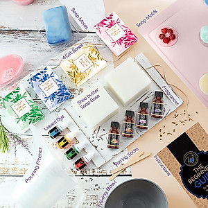 DilaBee CraftZee DIY Soap Making Kit - Shea Butter Soap Supplies With Molds, Fragrance Oils for Melt and Pour Soap Crafting