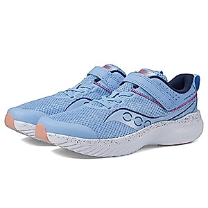 Saucony Kinvara 14 Alternative Closure Sneaker, Light Blue, 3 US Unisex Big Kid
