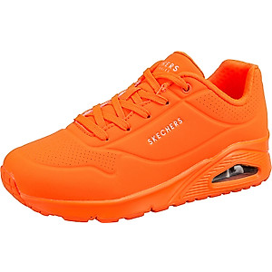 Skechers Women's Uno-Night Shades Sneaker, Orange, 8