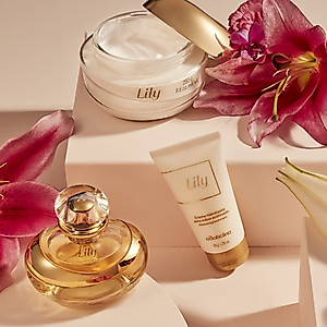 O BOTICARIO Lily Satin Hydrating Body Cream, 24 Hour Fragranced Body Butter for Dry Skin, 8.8 Ounce