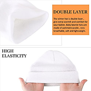 Kids Winter Beanies Soft Warm Knitted Baby Hats Caps Cute Cozy Chunky Winter Infant Toddler Beanies for Boys Girls