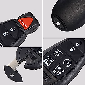 Keyless Remote Smart Key Fob Replacement Fit for Chrysler Town and Country 2008-2016, Dodge Grand Caravan 2008-2020, M3N5WY783X, IYZ-C01C Part # 267F-5WY783X 2701A-C01C