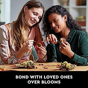 LEGO Icons Dried Flower Centerpiece 10314 Botanical Collection Crafts Set for Adults - Artificial Flowers with Rose and Gerbera, Table or Wall Decoration, Home Décor