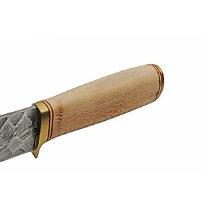 Bare Sycamore Damascus Steel Blade | Wood Handle 12.50 inch Hunting Knife