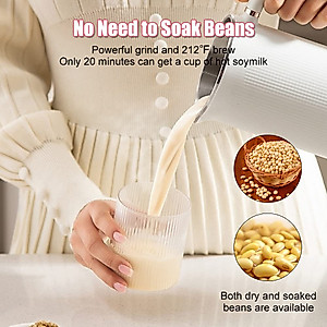 WOOLALA 110V Soy Milk Maker Machine with Screen, 350ML Personal Health Stew Cup Powerful Blender & Automatic Brewing for Smooth Vegan Nut Milk Maker,12 Hours Appointment