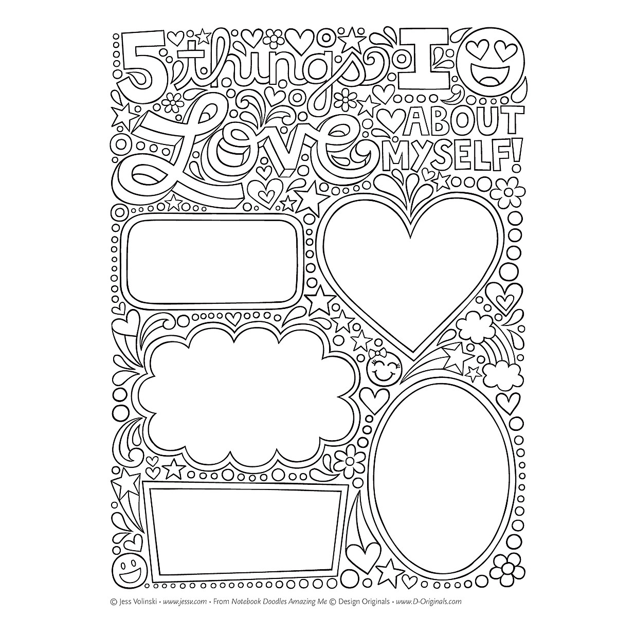 Notebook Doodles Amazing Me!: Coloring & Activity Book (Design Originals) 32 Inspiring Designs; Beginner-Friendly Empowering Art Activities for Tweens, on High-Quality Extra-Thick Perforated Paper