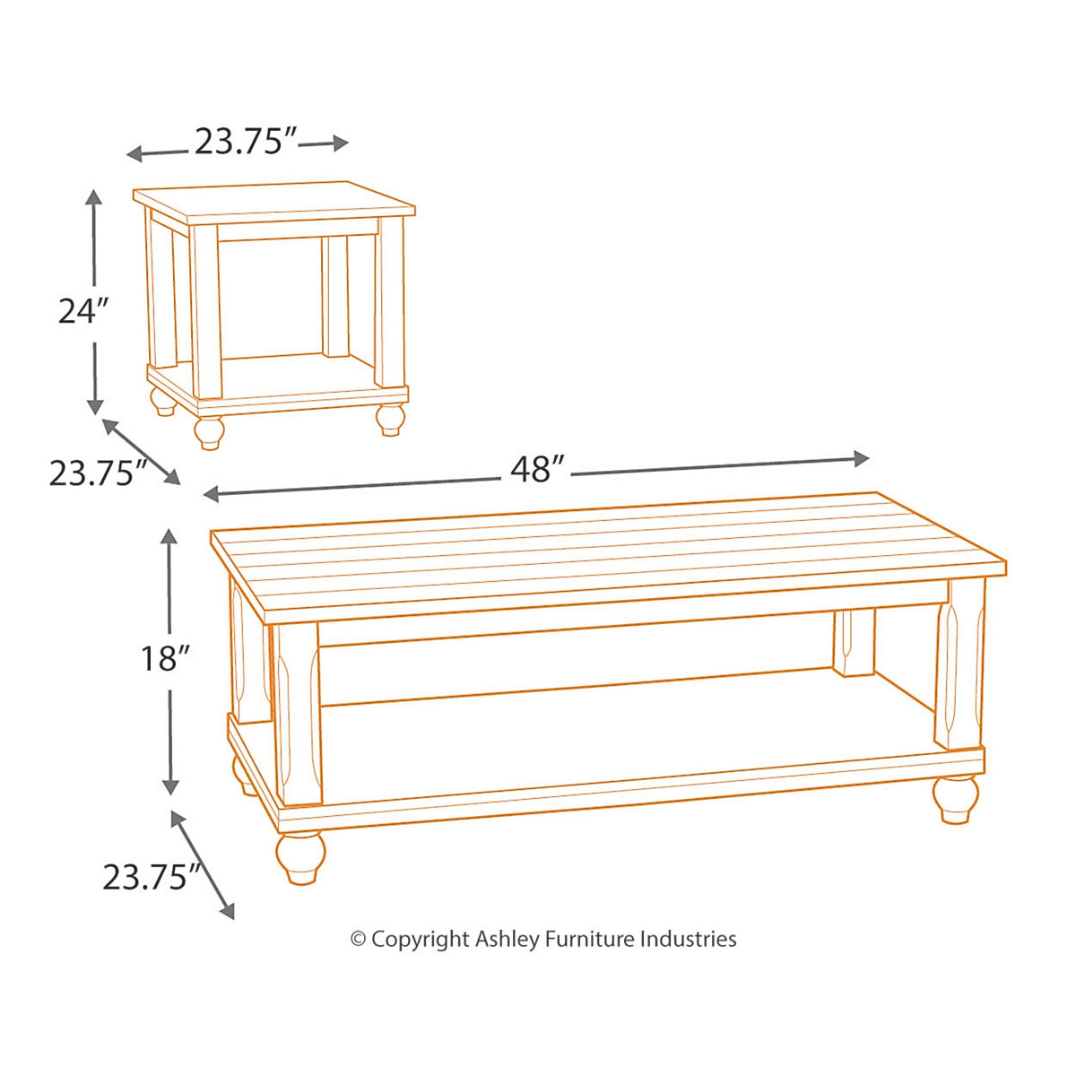 Signature Design by Ashley - Cloudhurst Contemporary 3-Piece Table Set; Two End Tables, White Wash Wood & Mair Poly Table Lamp - Farmhouse Style - Timeworn Finish - Black