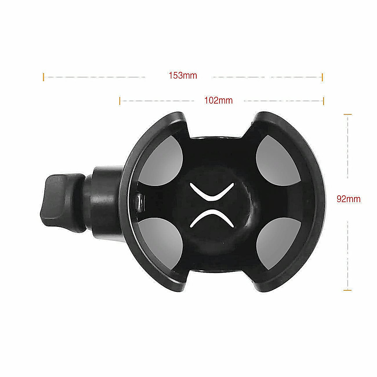 NUOSHIKE Stroller Cup Holder, Baby Water Bottle Holder, Bicycle Bottle Holder, Wide Calibre, Universal Cup Holder for Rollator, Boat, Walker, Wheelchair, with 2 pcs Stroller Hook SCH4037 Black