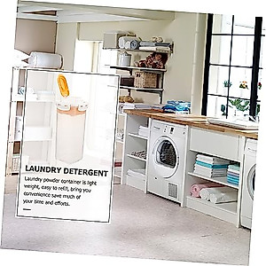 DOITOOL Liquid Dispenser lidded storage bin washing powder bucket laundry holder plastic containers storage tank with cover laundry dispenser washing powder laundry container