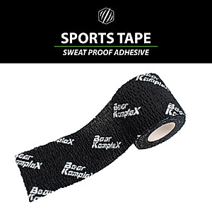 Bear Komplex Athletic Sports Thumb Tape, Premium Adhesive Wrap, 5 cm Tape for at-Home Workouts, Sweatproof, Breathable, and Non-Slip for Lifting, and Hook Grip, Hypoallergenic and Latex Free