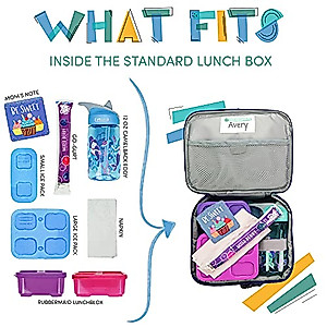 Lone Cone Kids' Insulated Lunch Box - Fun Patterns for Boys and Girls, Snack-O-Saurus, Standard