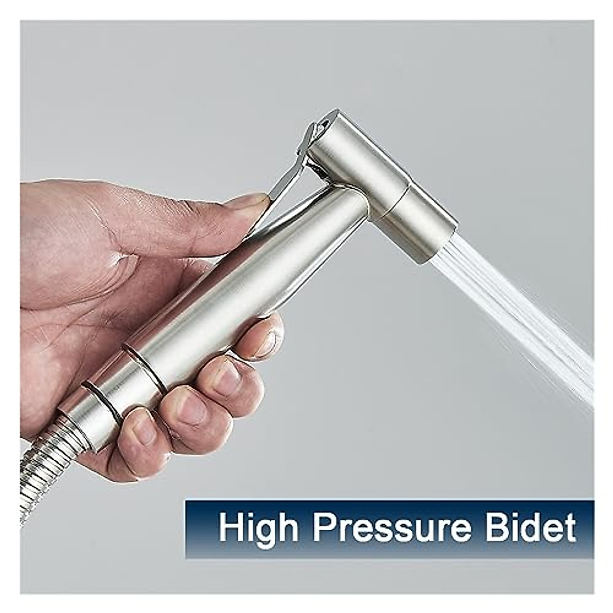 Black Single Cold Water Toilet Bidet Sprayer Faucet Bathroom Stainless Steel 304 Nickel Shower Bidet Wall Mount Ladies Cleaner(Brushed Gold)