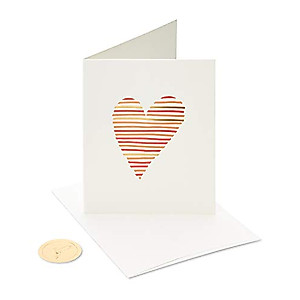Papyrus Blank Romantic Card, Anniversary, Friendship (Heart)