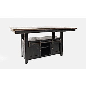 Jofran Madison County Storage Extension Dining Table, 72', Vintage Black