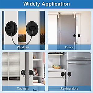 Fridge Lock AOSITE Refrigerator Lock Combination Black Combo Fridge Locks with Code for Adults 2 Pcs Refrigerator Lock for Children Adhesive Freezer Door Lock Child Safe Refrigerator Lock for Kids