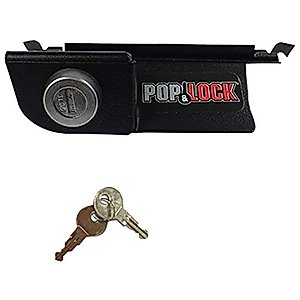 Pop & Lock – Manual Tailgate Lock for Dodge Ram 1500, 2500, and 3500, Fits 2002 to 2008 (Chrome, PL3400C, Works with No Factory Lock)