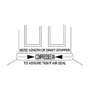 Draft Stopper 3 inch Diameter Length fits a 36" Door Red Pepper Pattern