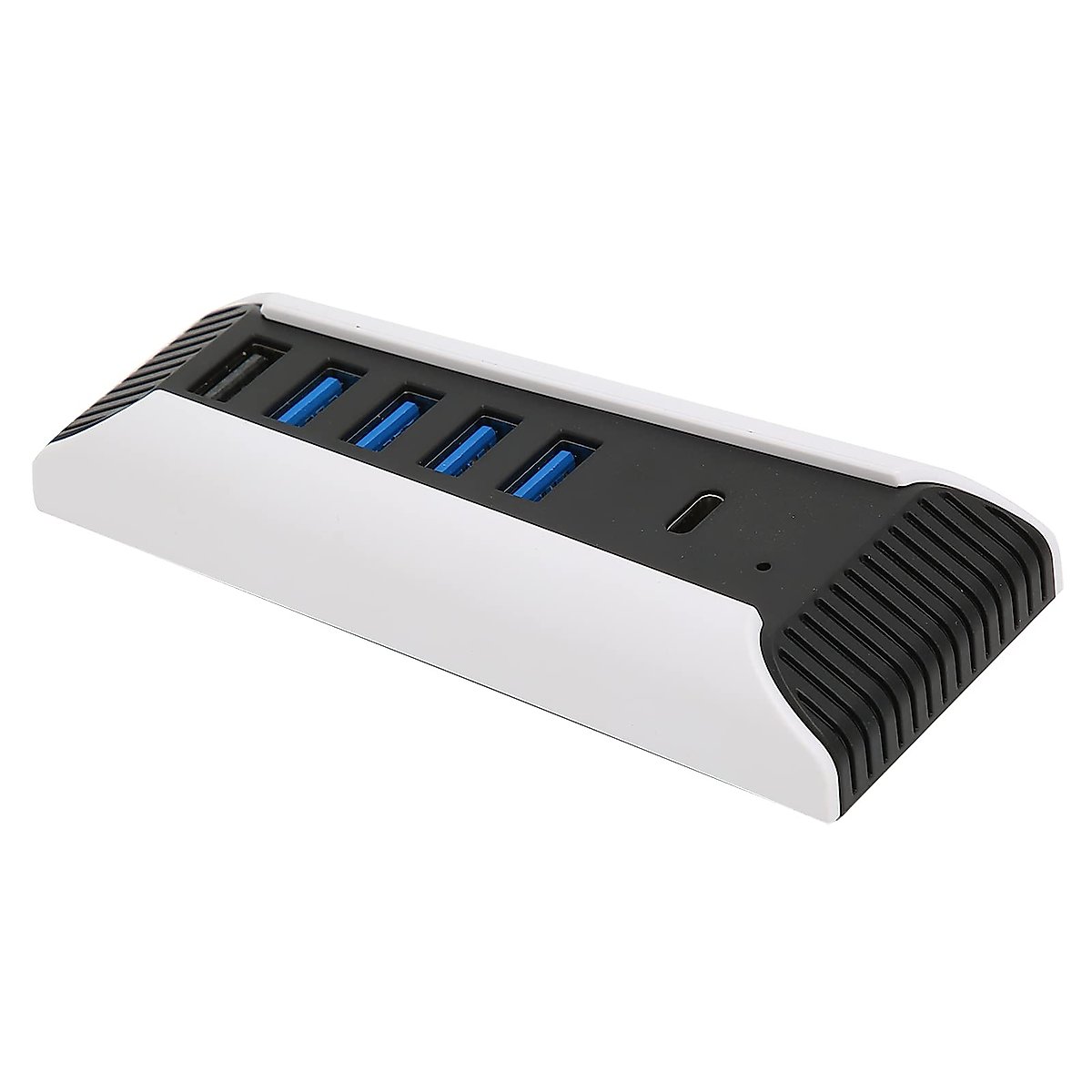 5 in 1 USB Hub High‑Speed Expansion Adapter with USB3.0 Type‑C Ports for Console,with Stable ,1 x USB + 1 x Type‑C (Male) to 5 x USB + 1 x Type‑C (Female)
