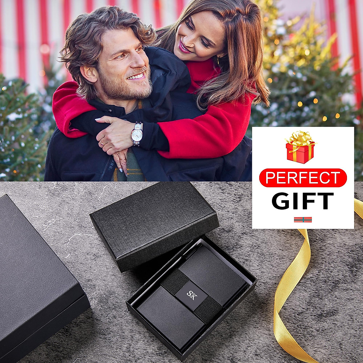 Sykorvon Minimalist Card Holder Wallet for Men, Aluminum Slim Metal Wallet with Money Band, RFID Blocking Pop Up Wallet, Holds 12+ Cards Plus Cash…